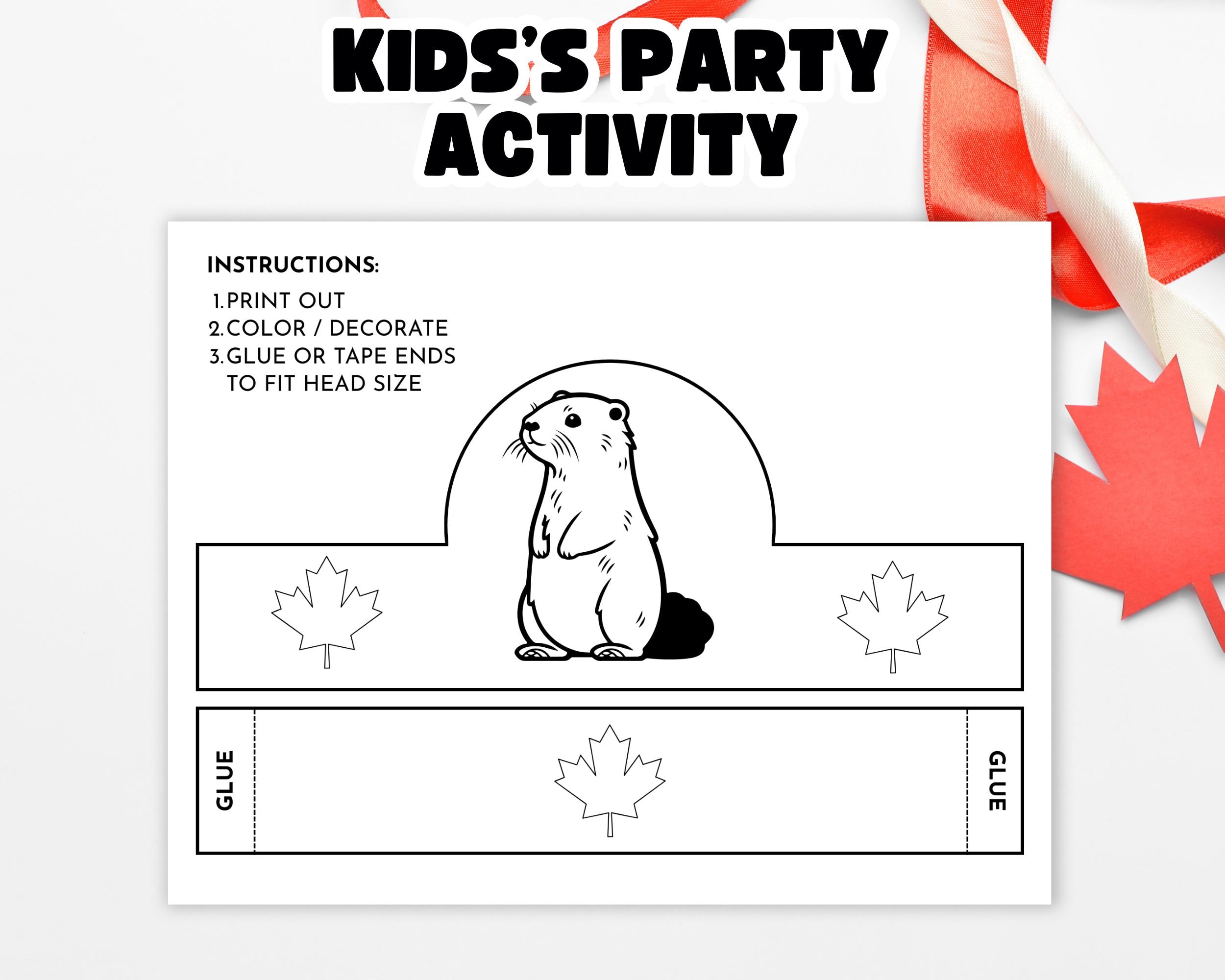 Canada Day Paper Crown Coloring Craft, Proud Canadian, Elbows up ...
