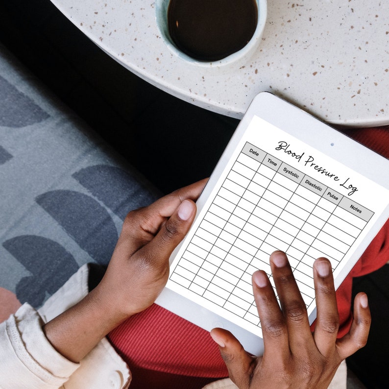 Blood Pressure Sheet, Blood Pressure Log, Medical Binder, Medical ...