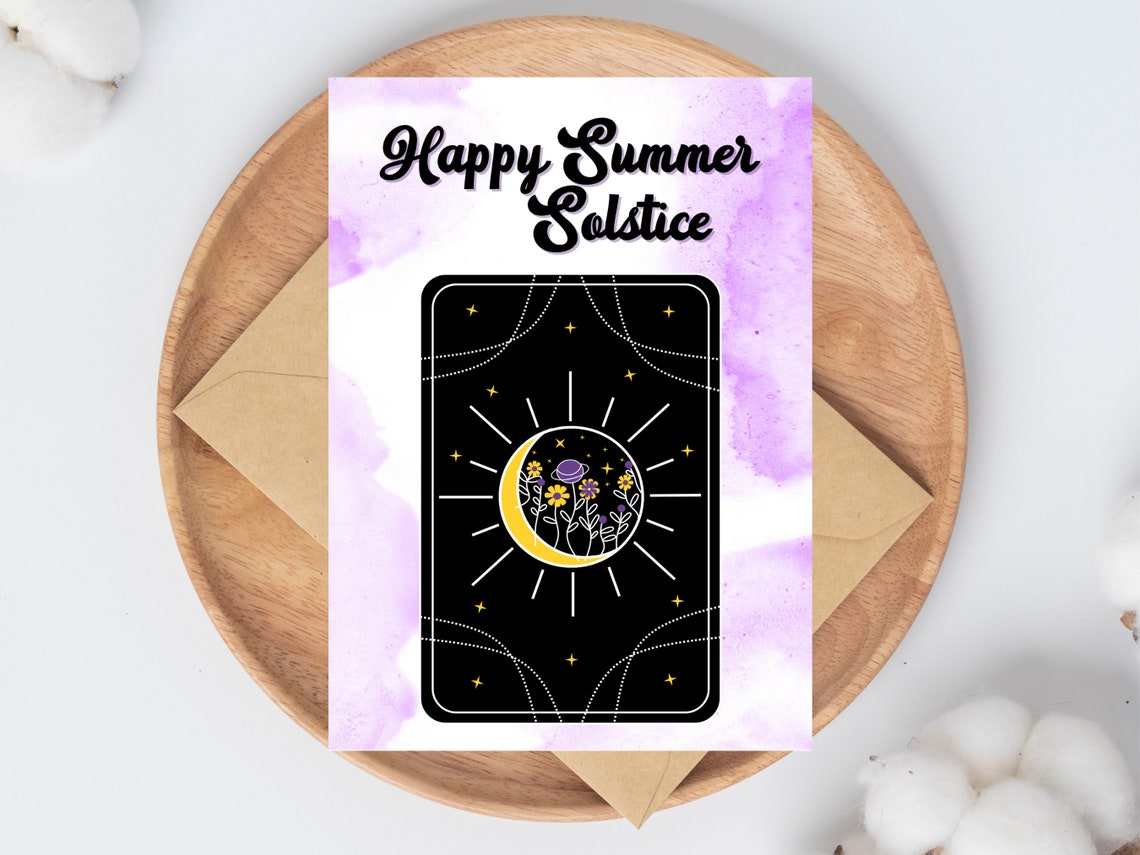 Printable Summer Solstice Card Happy Summer Solstice Card for Friend ...