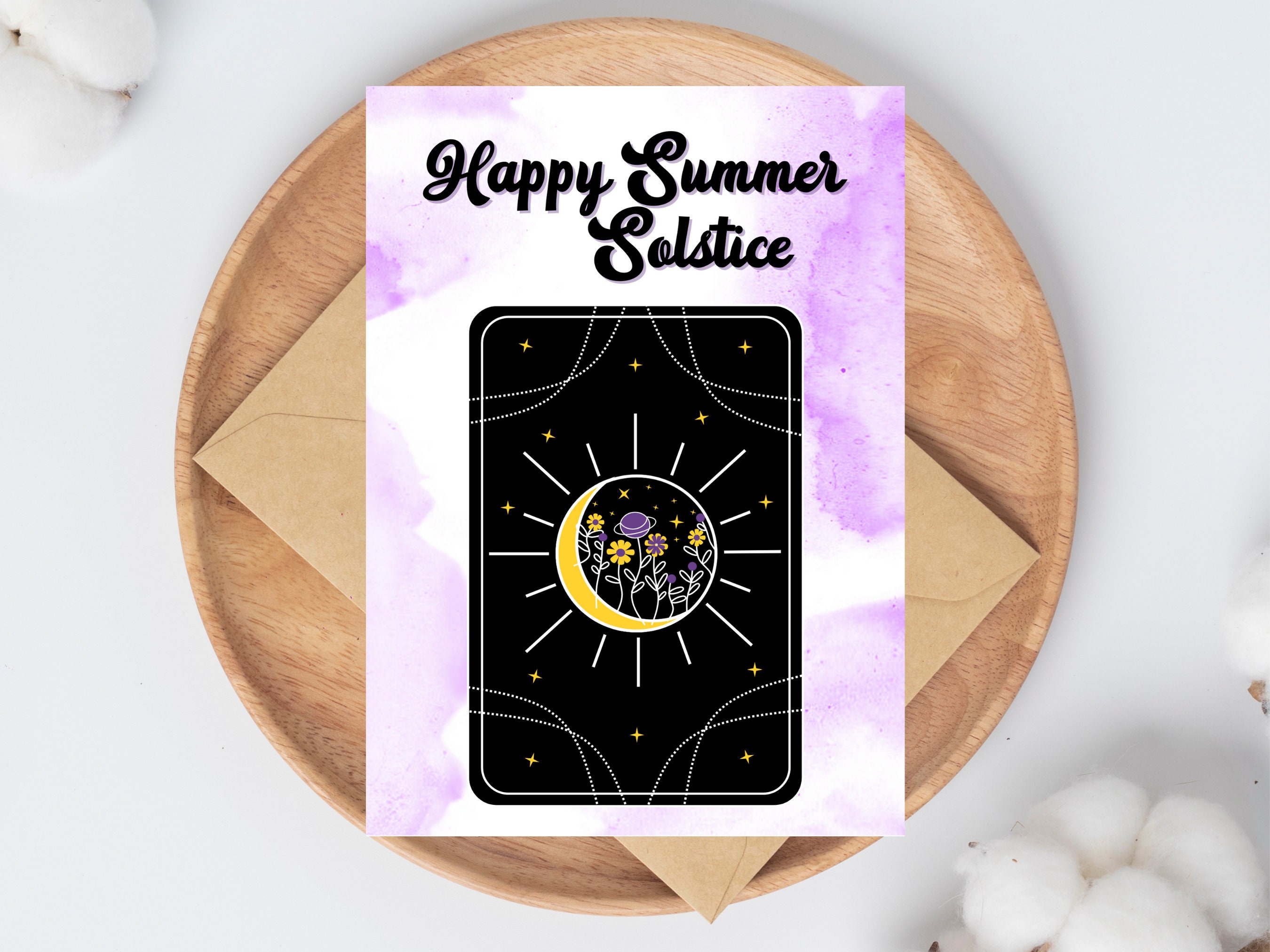 Printable Summer Solstice Card Happy Summer Solstice Card for Friend ...