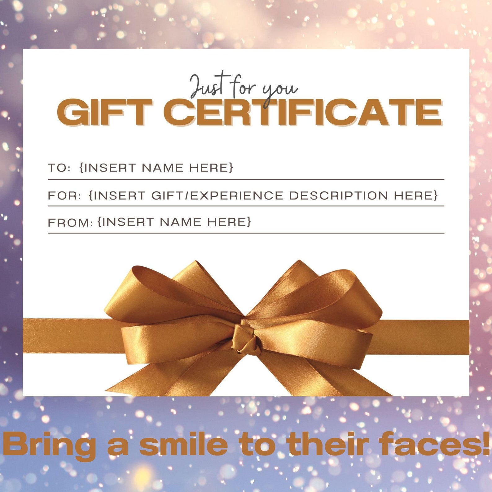 Printable Gift Certificate | Custom Gift Certificate | Special Birthday Gift Idea for Him ...