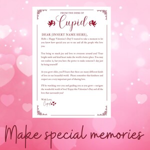 Customizable Letter From Cupid Happy Valentine's Day Instant Download ...