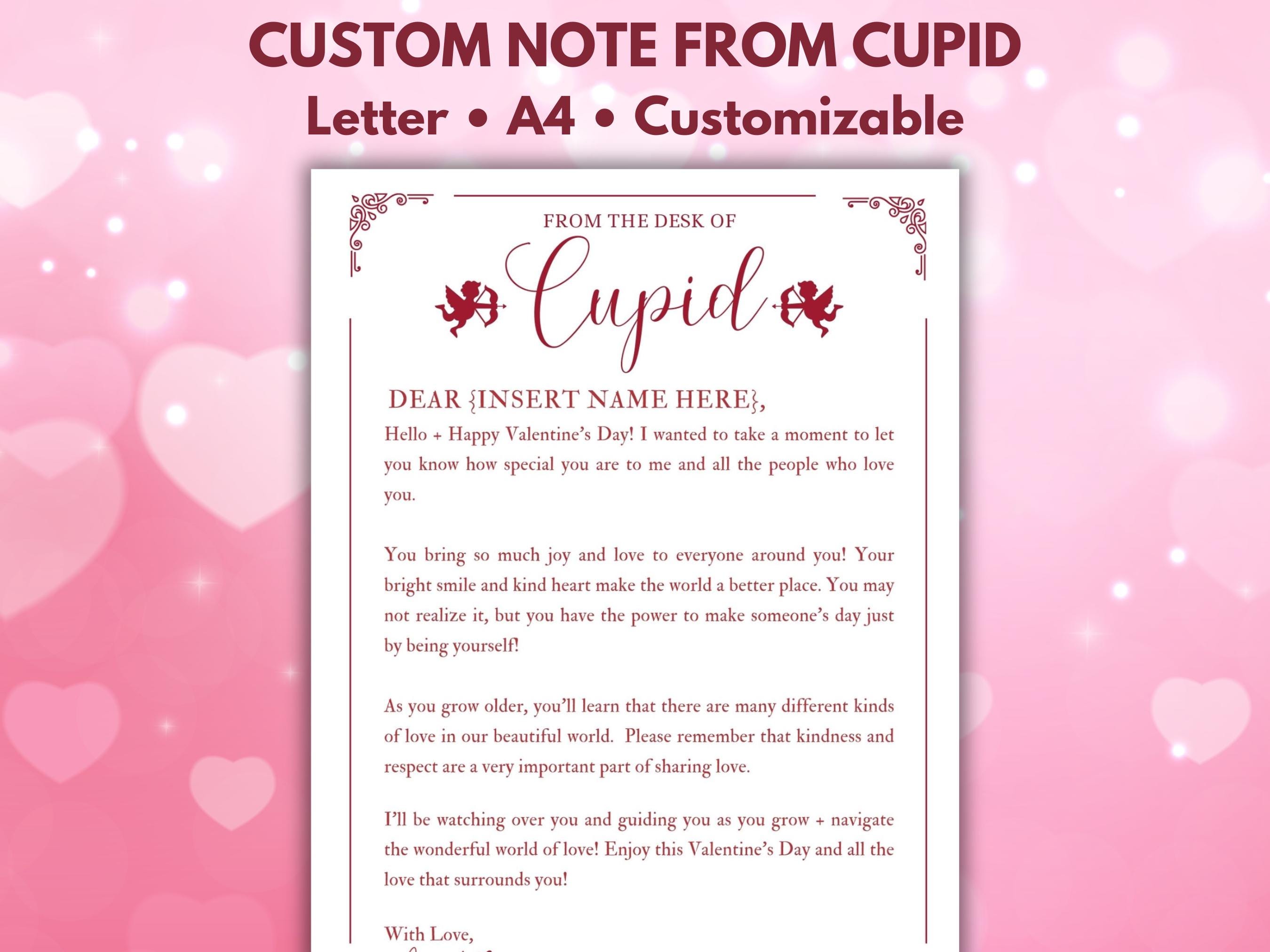 Customizable Letter From Cupid | Happy Valentine's Day | Instant ...