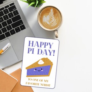 Happy Pi Day Card or Tag, Math Geek, Math Lover, Pie Lover, My Favorite ...