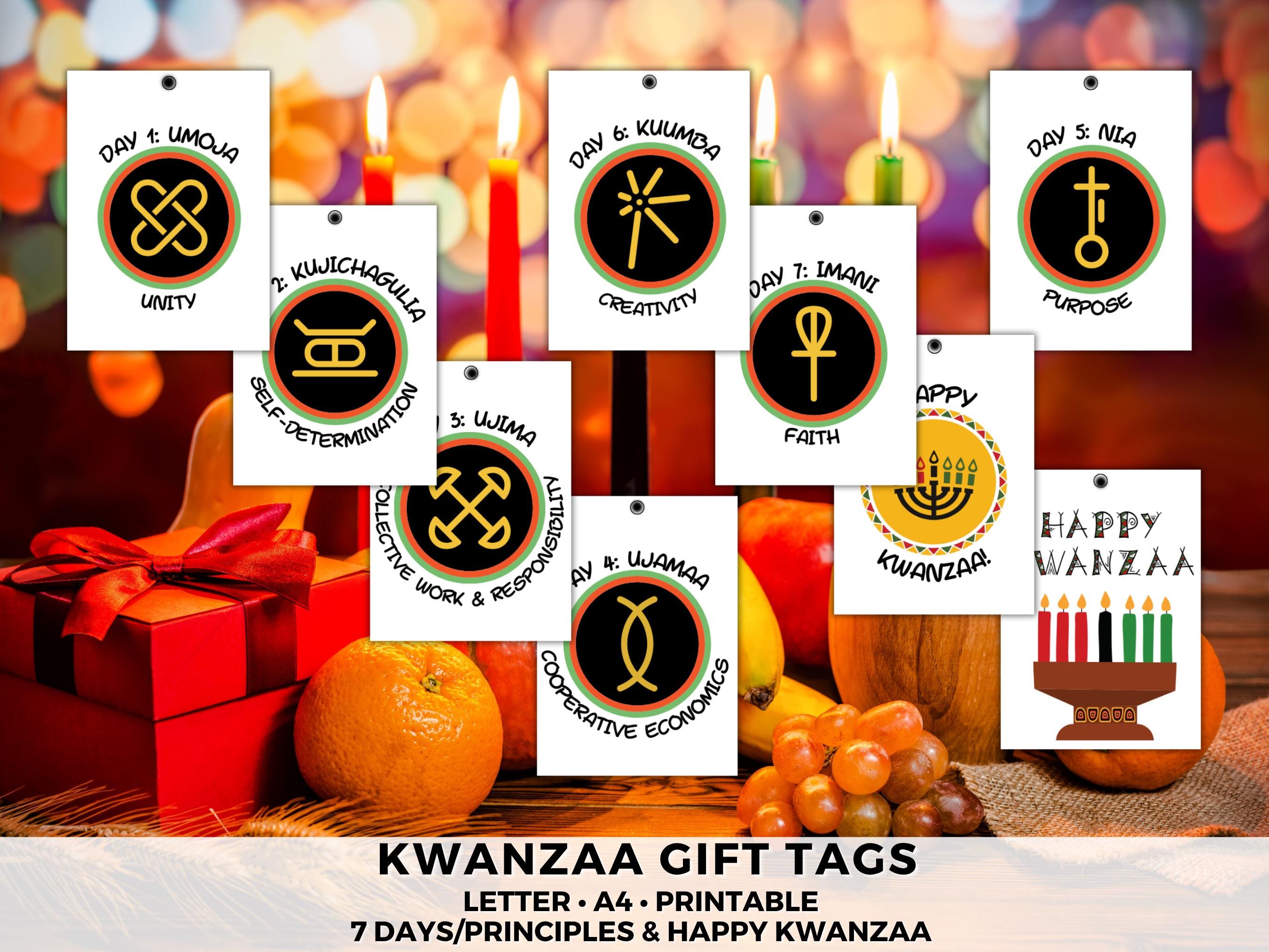 Kwanzaa Gift Tags Printable, Kwanzaa Advent Calendar, Kwanzaa Countdown ...