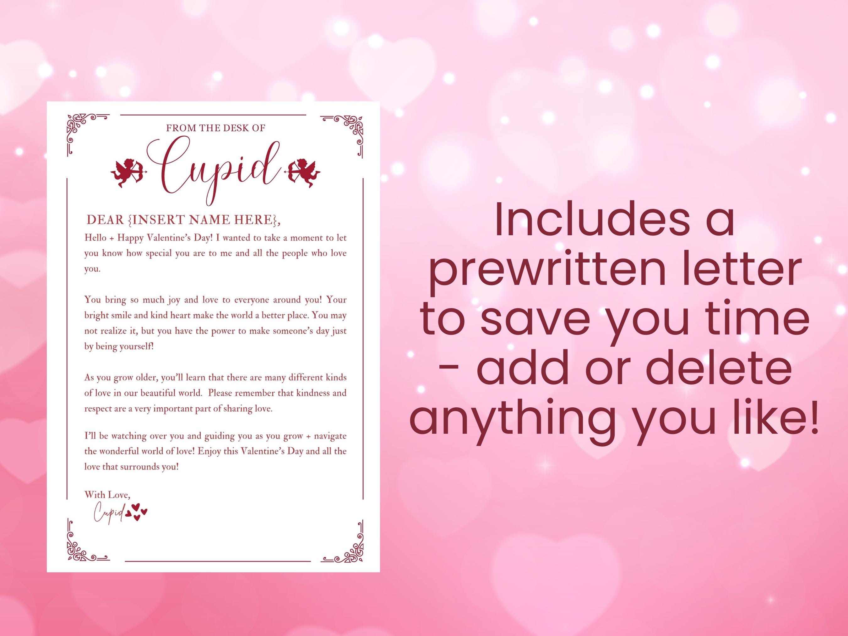 Customizable Letter From Cupid | Happy Valentine's Day | Instant ...