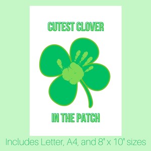 St. Patrick's Day Baby Handprint Art Footprint Craft Cutest Clover in ...