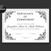Gothic Commitment Ceremony Certificate Template Twin Flames Marriage ...