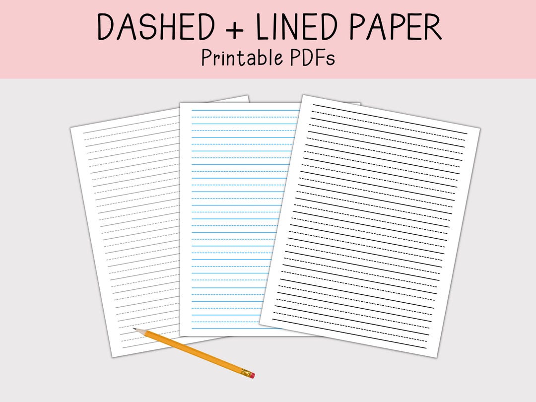 Lined Paper for Learning to Write, Montessori Lined Paper, Homeschool ...