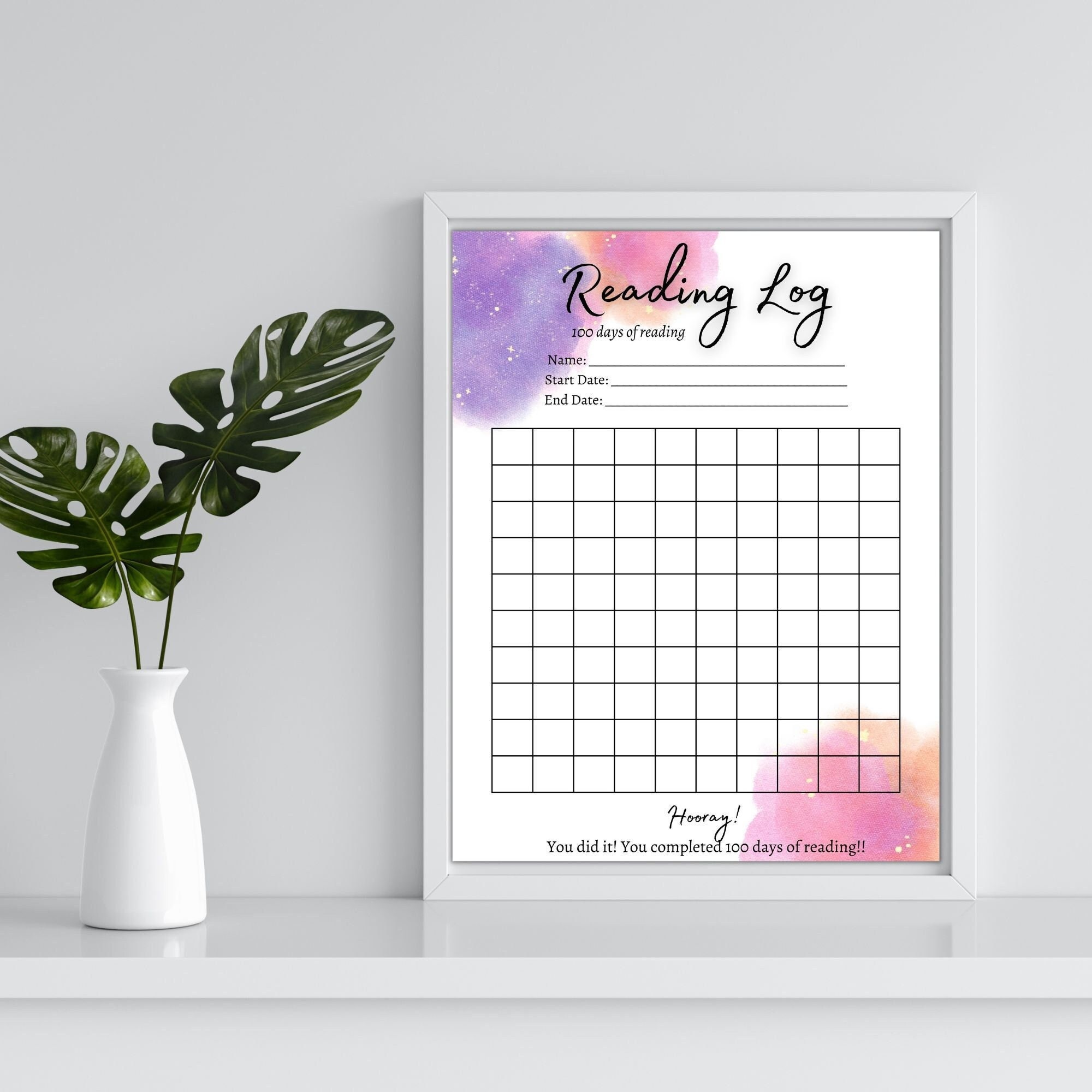 Kids Reading Log 100 Days of Reading Tracking Sheet Summer Reading ...