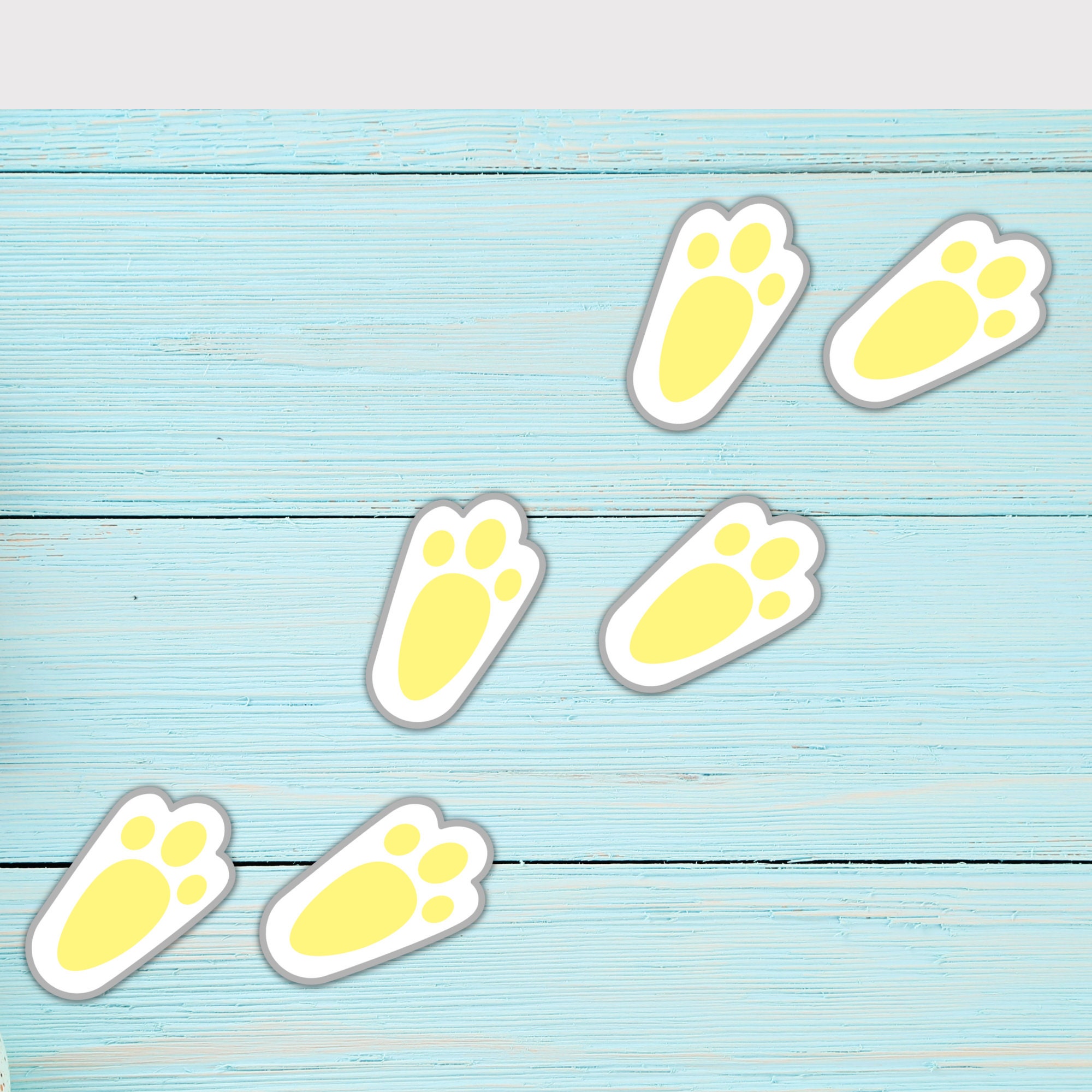 Printable Easter Bunny Footprints Bunny Paw Prints DIY Easter Egg Hunt ...