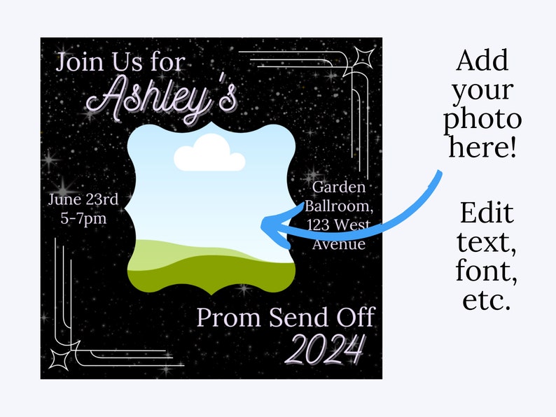 Printable Prom Send off Flyer Fully Editable Prom Invitation DIY Senior ...