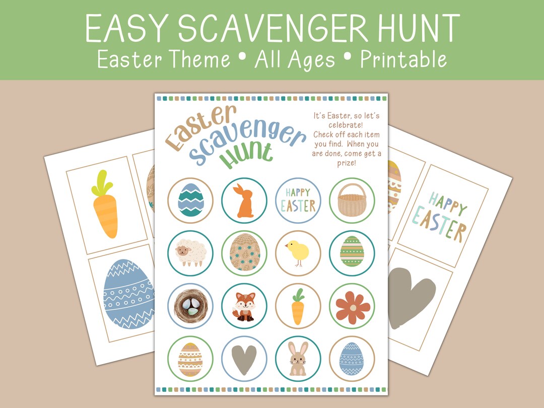 Nature Inspired Easter Scavenger Hunt Easy Scavenger Hunt for Toddlers ...