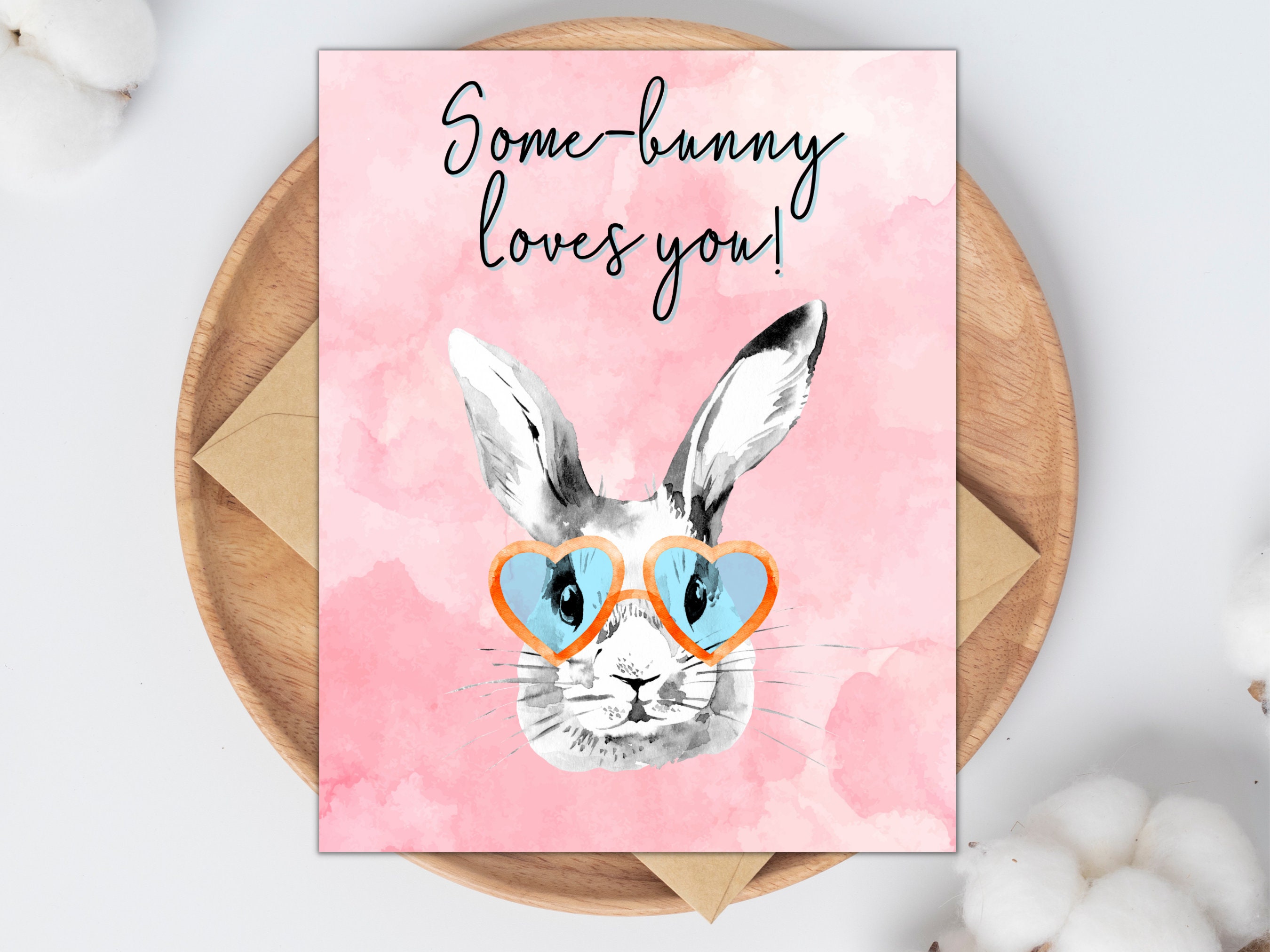 Printable Some-bunny Love You Card Somebunny Love You Easter Card Hoppy ...