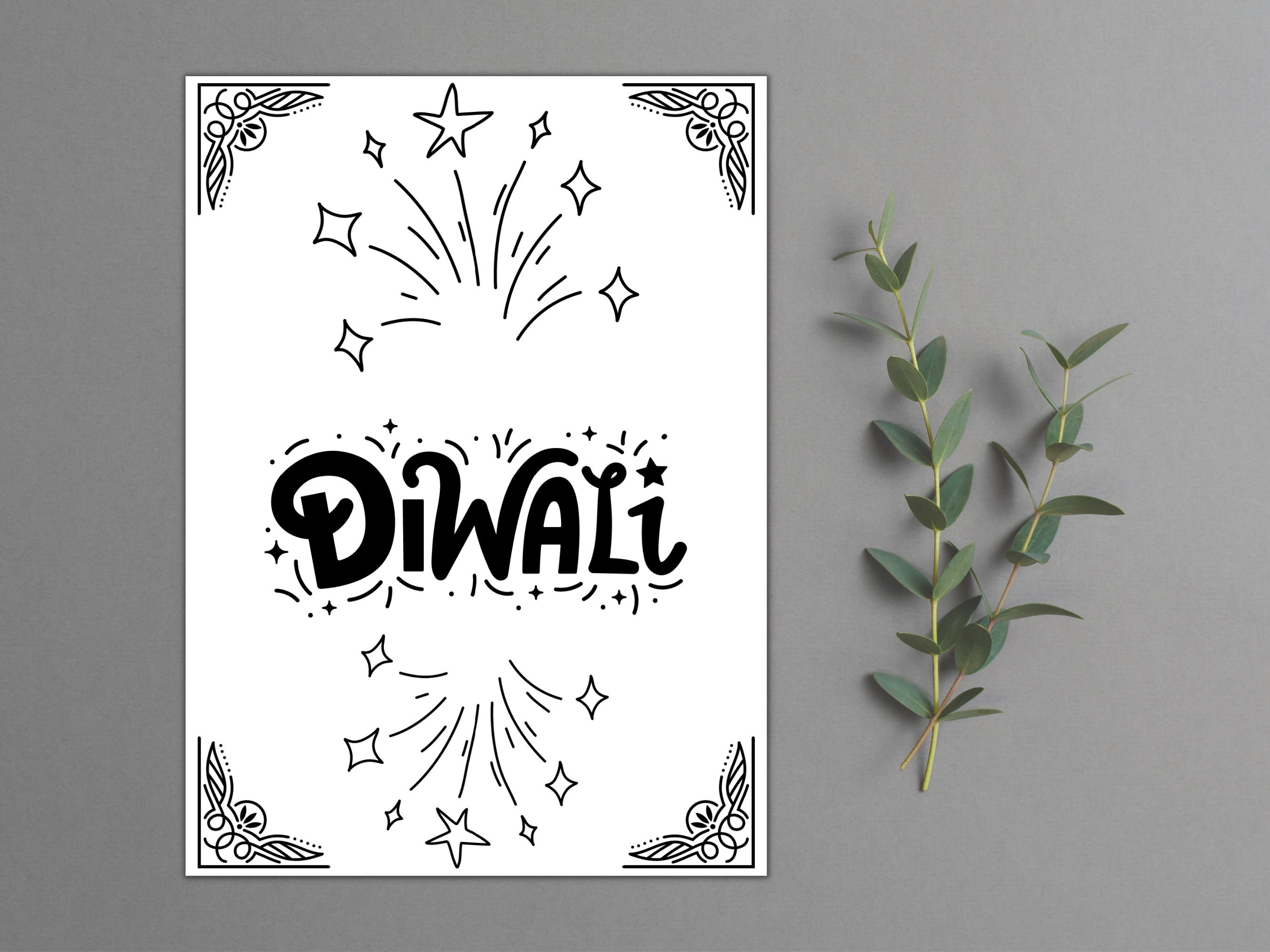 Printable Happy Diwali Activity Sheets Kids Coloring Pages Diya Rangoli ...