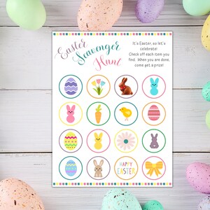 Easter Scavenger Hunt for Toddlers-kindergarten Easter Game Indoor Look ...