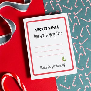 EDITABLE Secret Santa Questionnaire Printable Questions for Secret ...