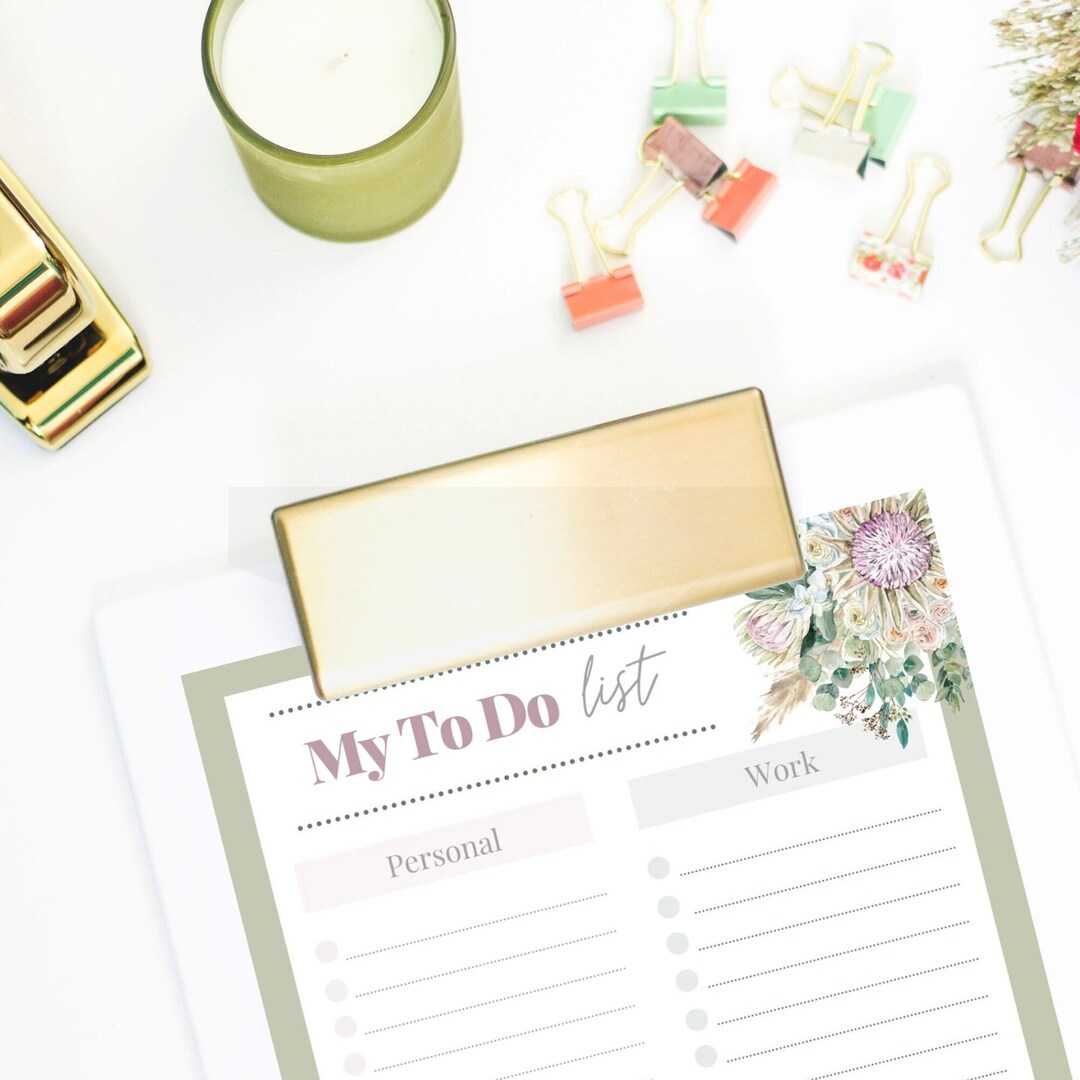 Pretty Printable to Do List | Grey Boho to Do List | Floral to Do List ...