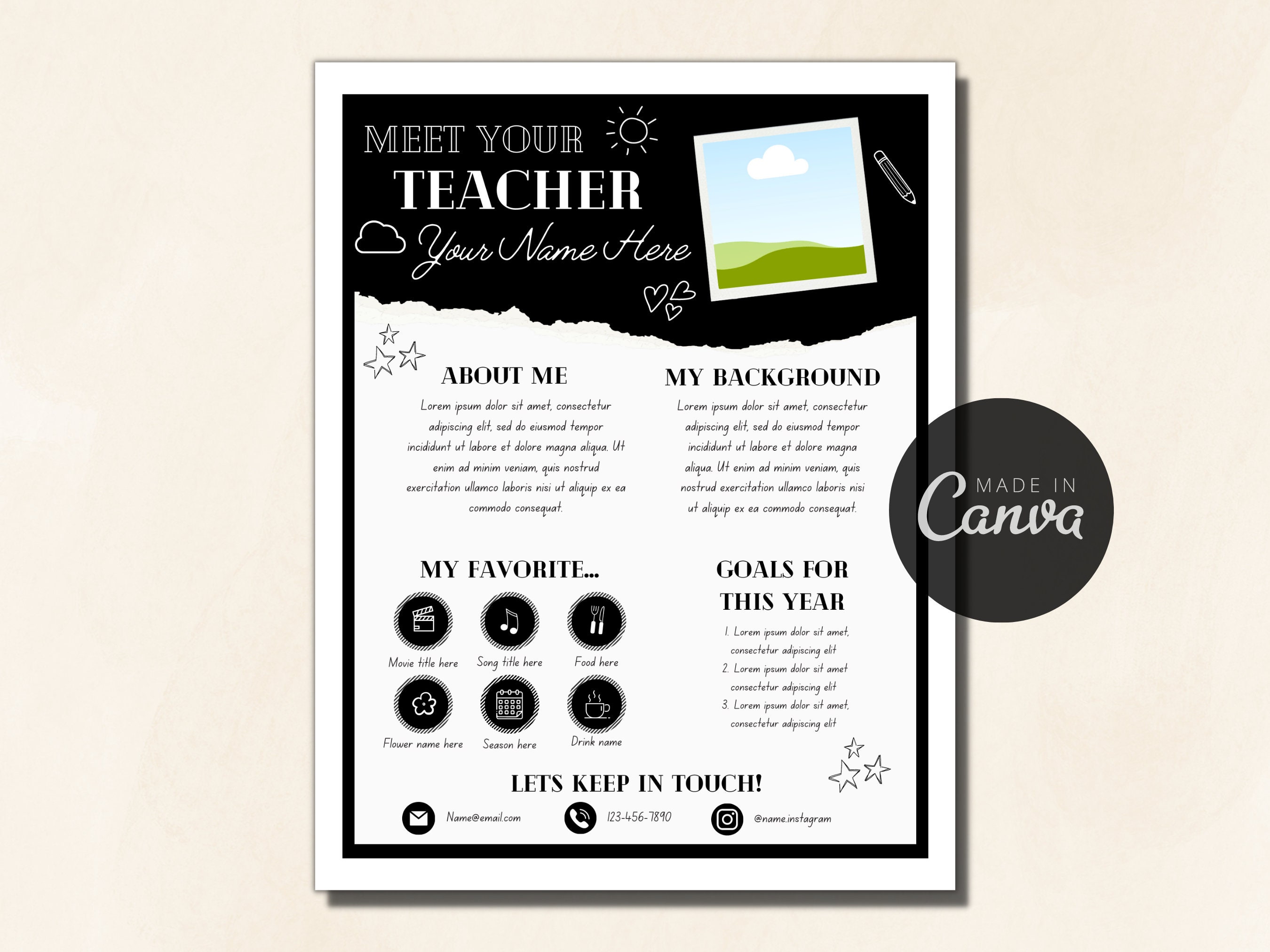 Editable Back to School Classroom Welcome Flyer DIY Flyer Meet the ...