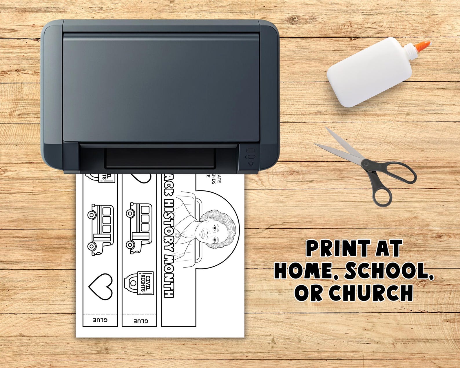Black History Month Paper Crown Coloring Craft: African American ...