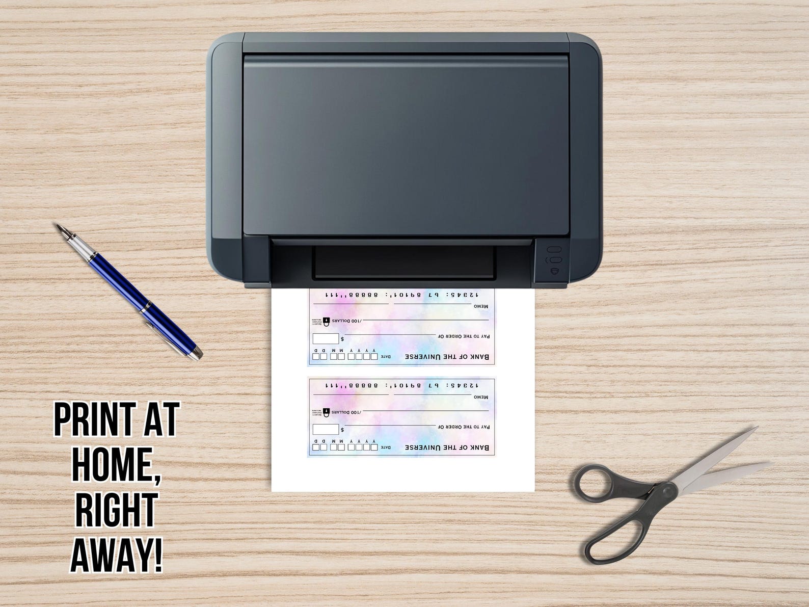 Bank of the Universe Cheque Template Manifestation Cheque Vision Board ...