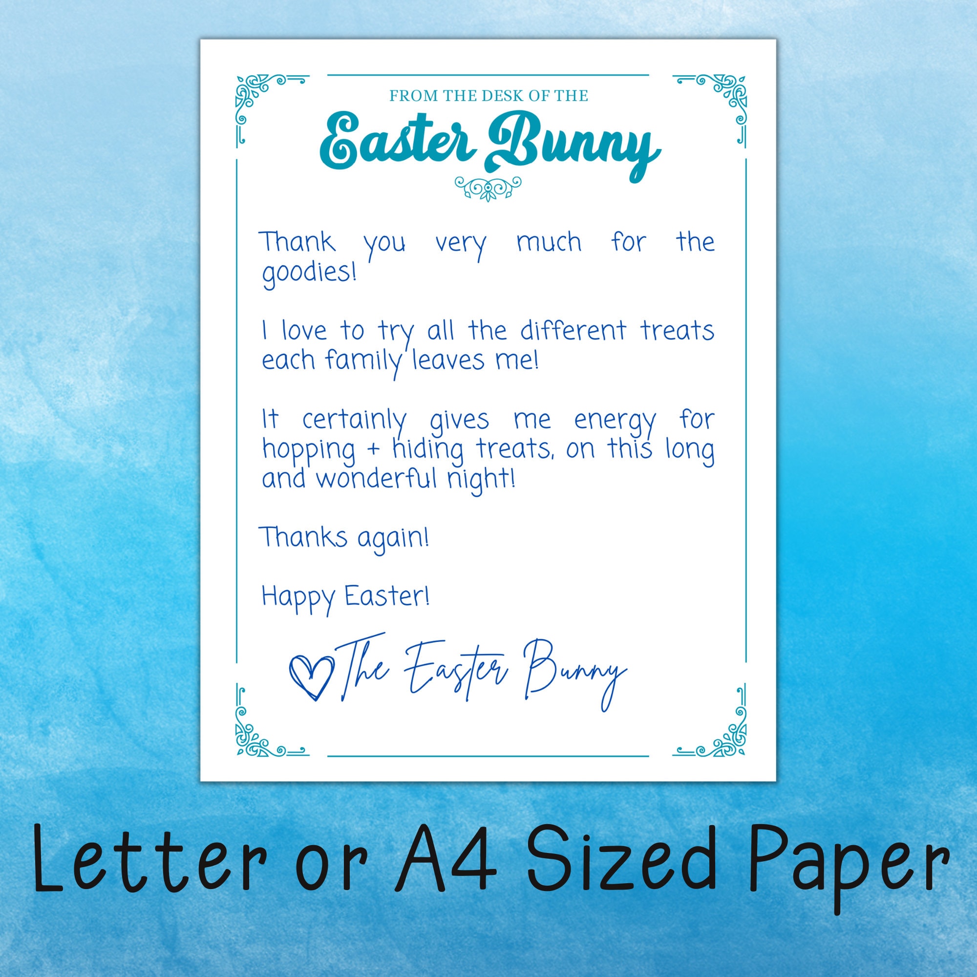 Note From the Easter Bunny, Bunny Bait, Thanks for the Goodies Instant ...