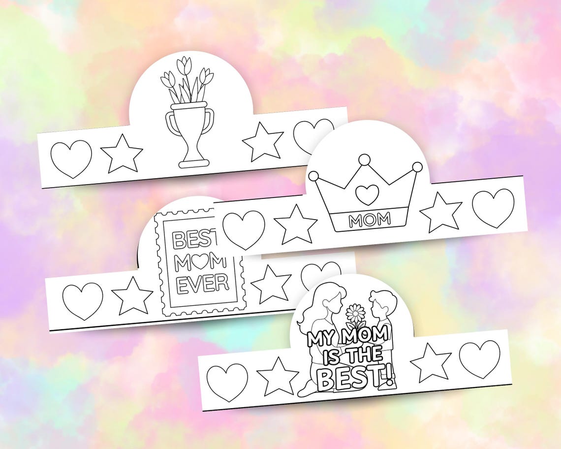Mother's Day Paper Crown Activity Paper Headband Daycare Craft Kids ...