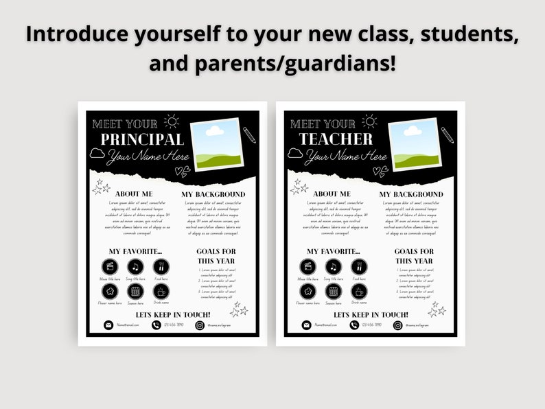 Editable Back to School Classroom Welcome Flyer DIY Flyer Meet the ...