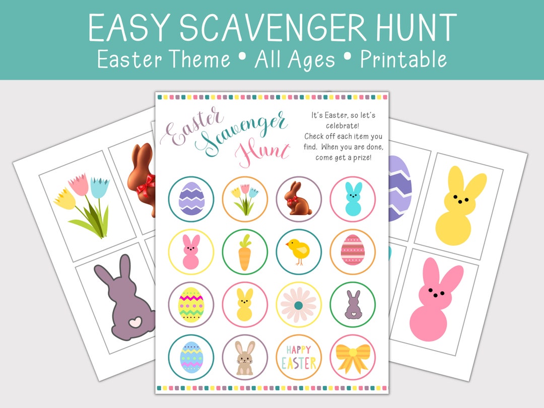 Easter Scavenger Hunt for Toddlers-kindergarten Easter Game Indoor Look ...
