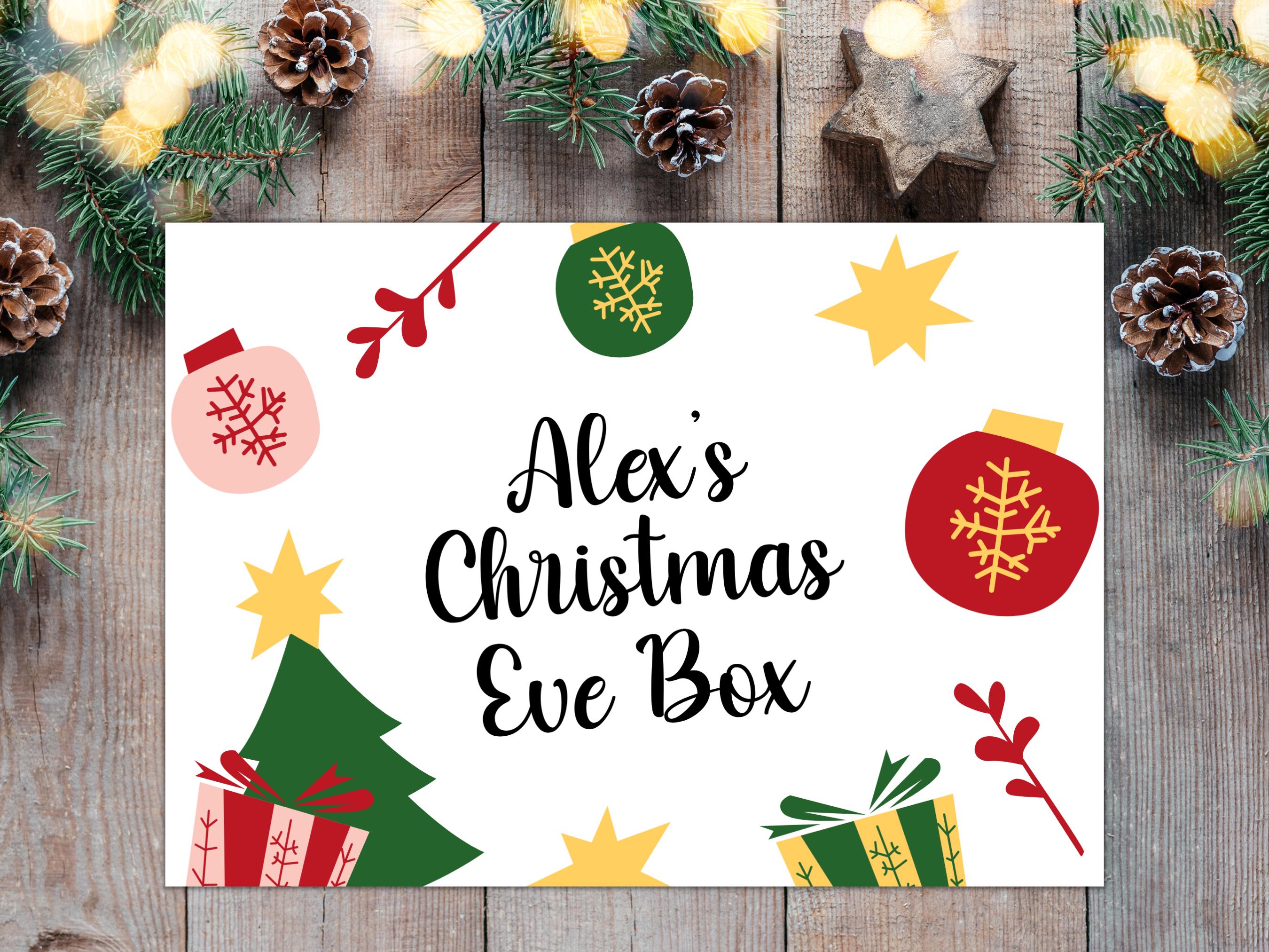 EDITABLE Christmas Eve Box Label Printable Christmas Eve Box PNG ...