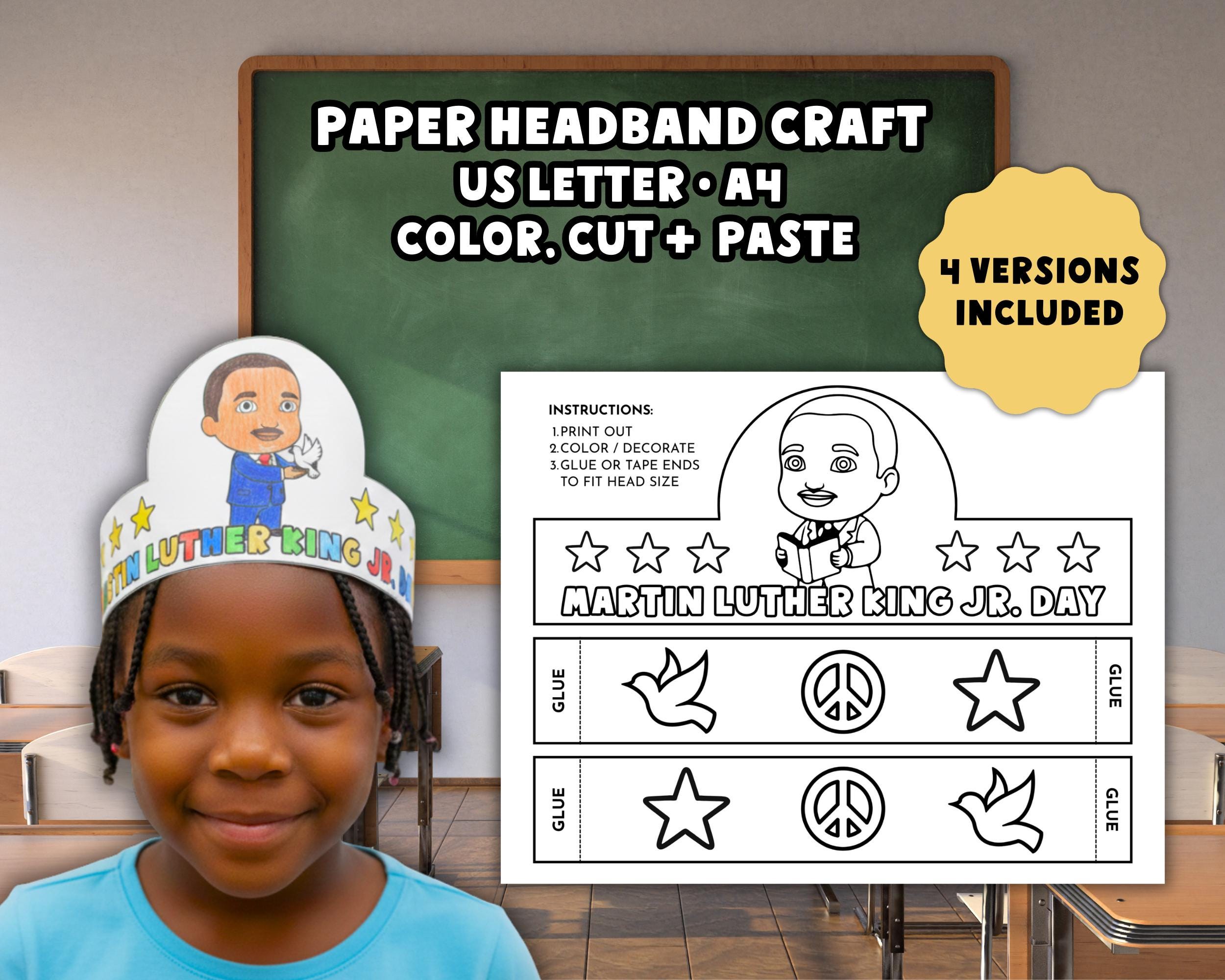 Martin Luther King Jr. Day Craft: MLK Day Kids Coloring Activity ...