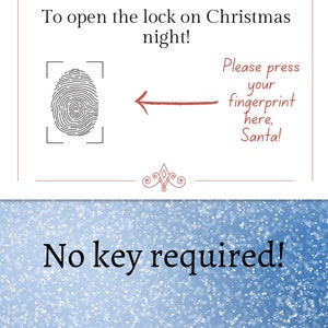 Cute Printable Santa's Magic Key Sign With Fingerprint Recognition ...