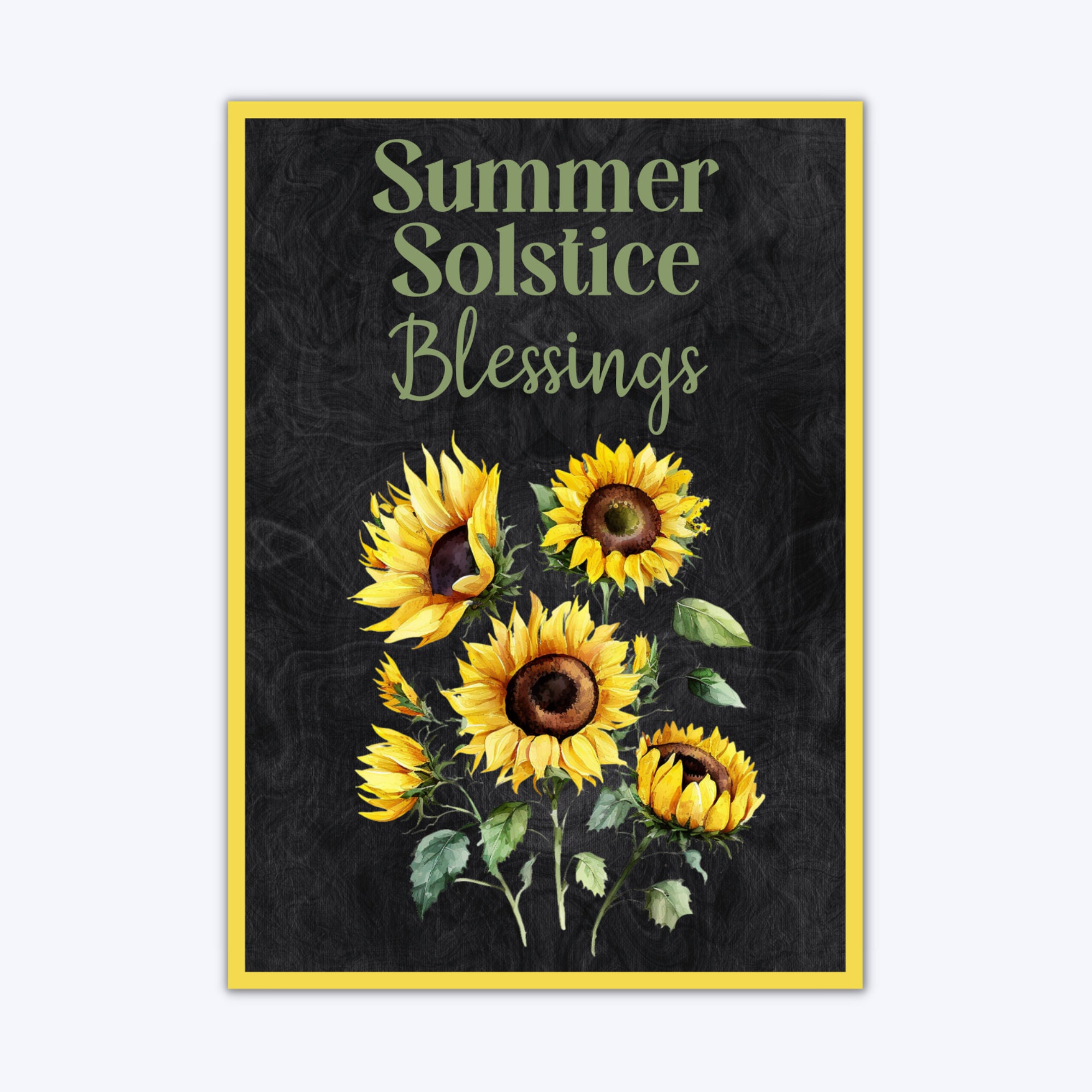 4 Summer Solstice Blessings Altar Cards Postcard Sized Mantel Card ...