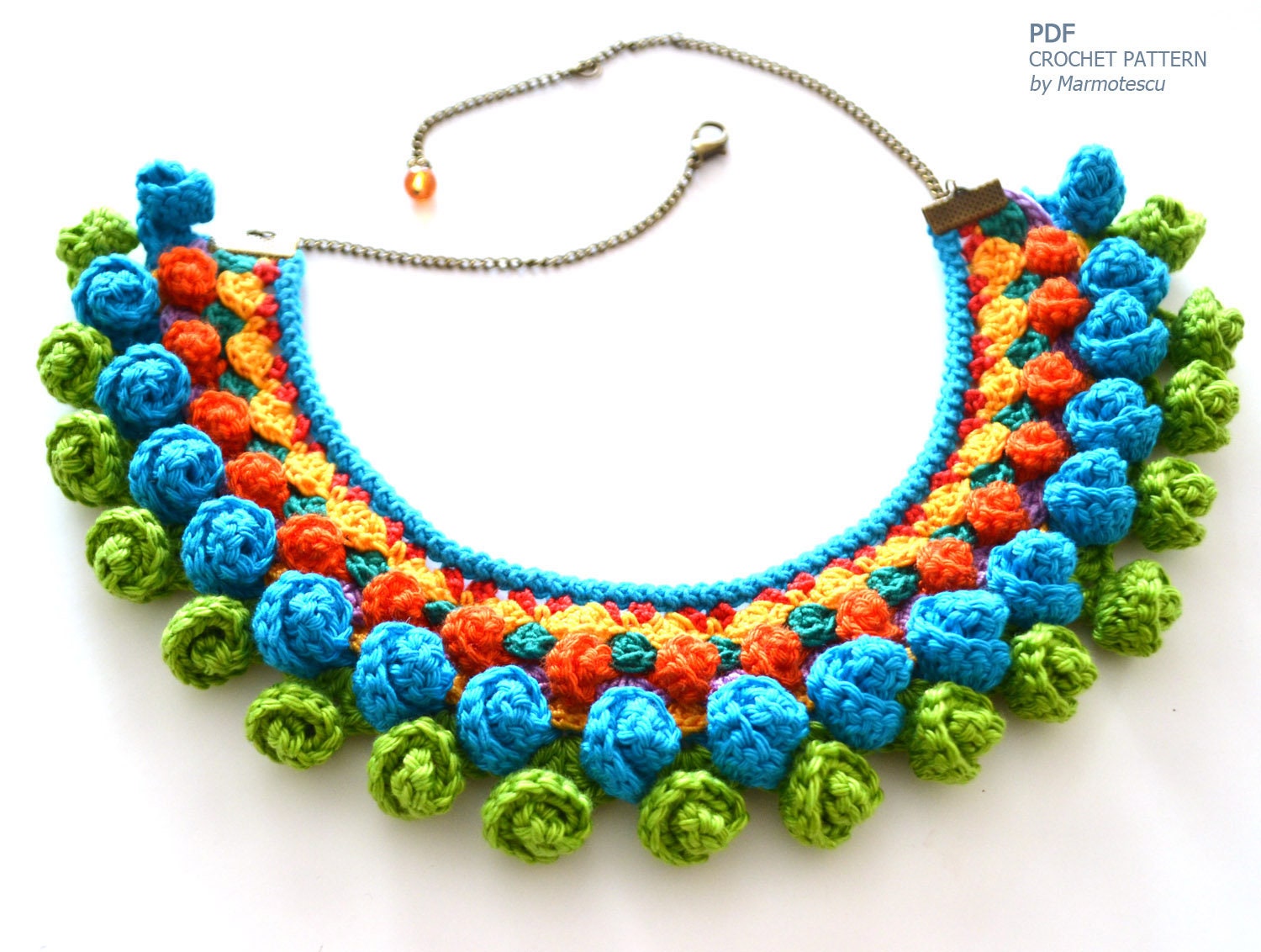 Art & Collectibles Fiber Arts Crochet necklace etna.com.pe