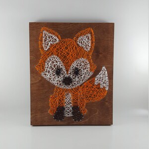 Fox String Art Woodland Nursery String Art Baby Decor - Etsy
