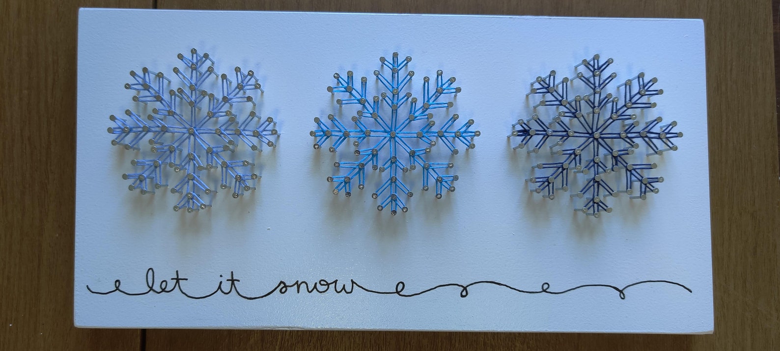 Snowflake Trio String Art, Let It Snow - Etsy