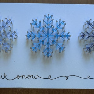 Snowflake Trio String Art, Let It Snow - Etsy