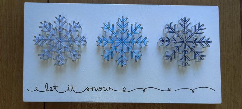 Snowflake Trio String Art, Let It Snow - Etsy