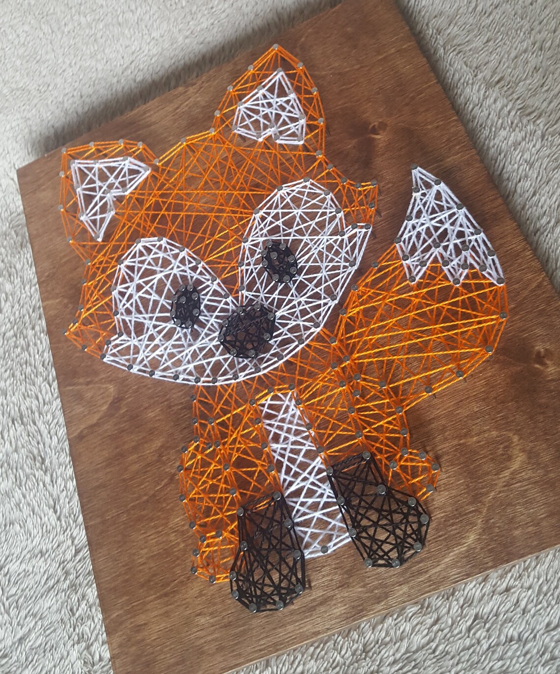 Fox String Art Woodland Nursery String Art Baby Decor - Etsy