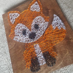 Fox String Art Woodland Nursery String Art Baby Decor - Etsy