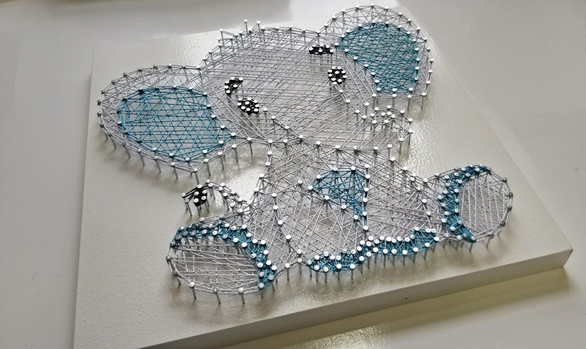 Elephant String Art Animal Nursery String Art Baby Decor - Etsy