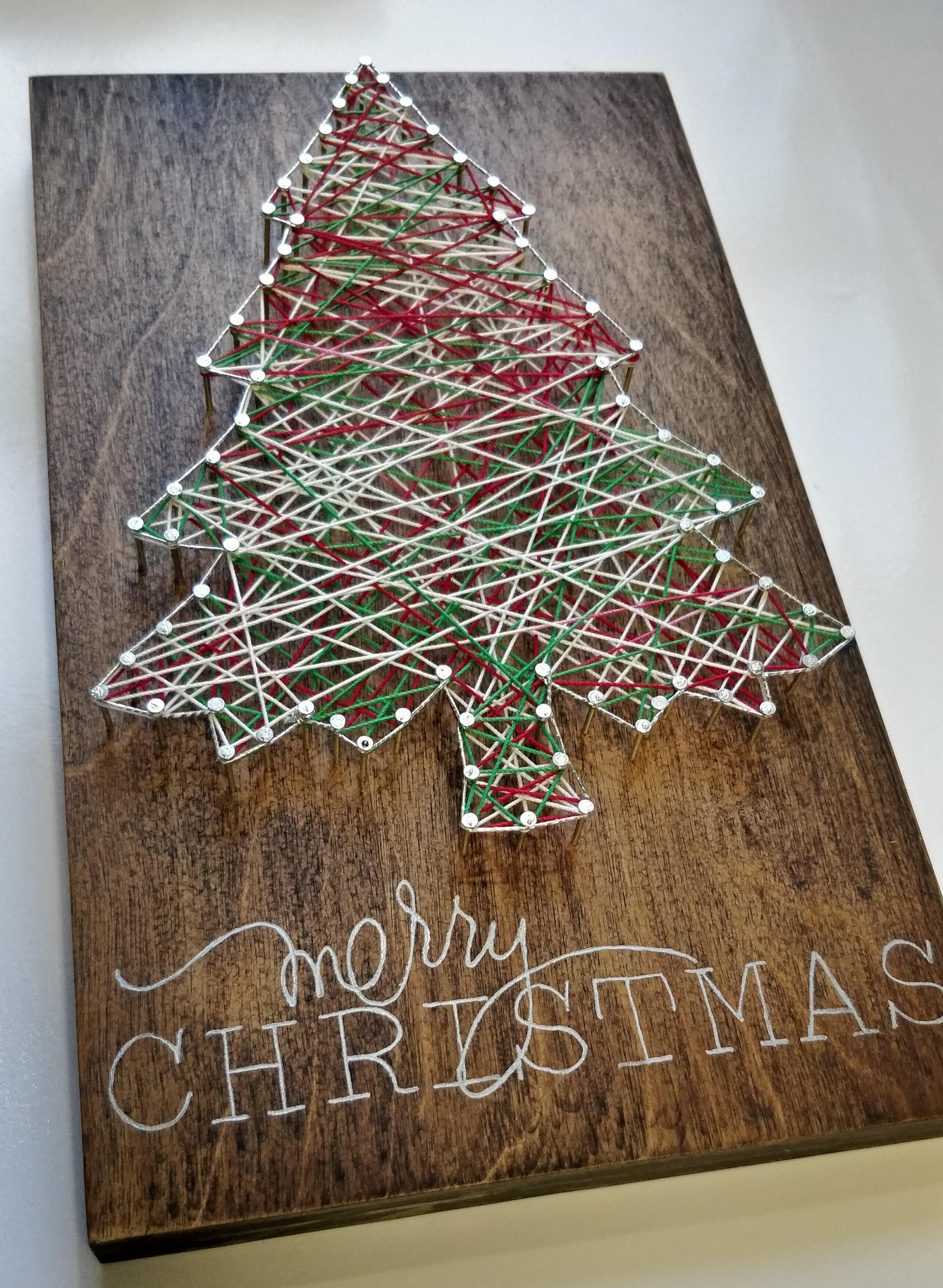 Christmas Tree String Art, Merry Christmas - Etsy