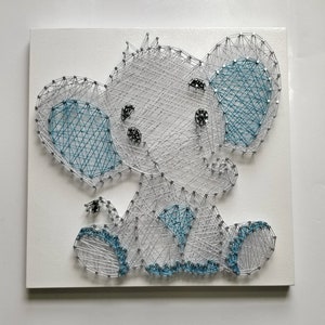 Elephant String Art, Animal Nursery String Art, Baby Decor - Etsy