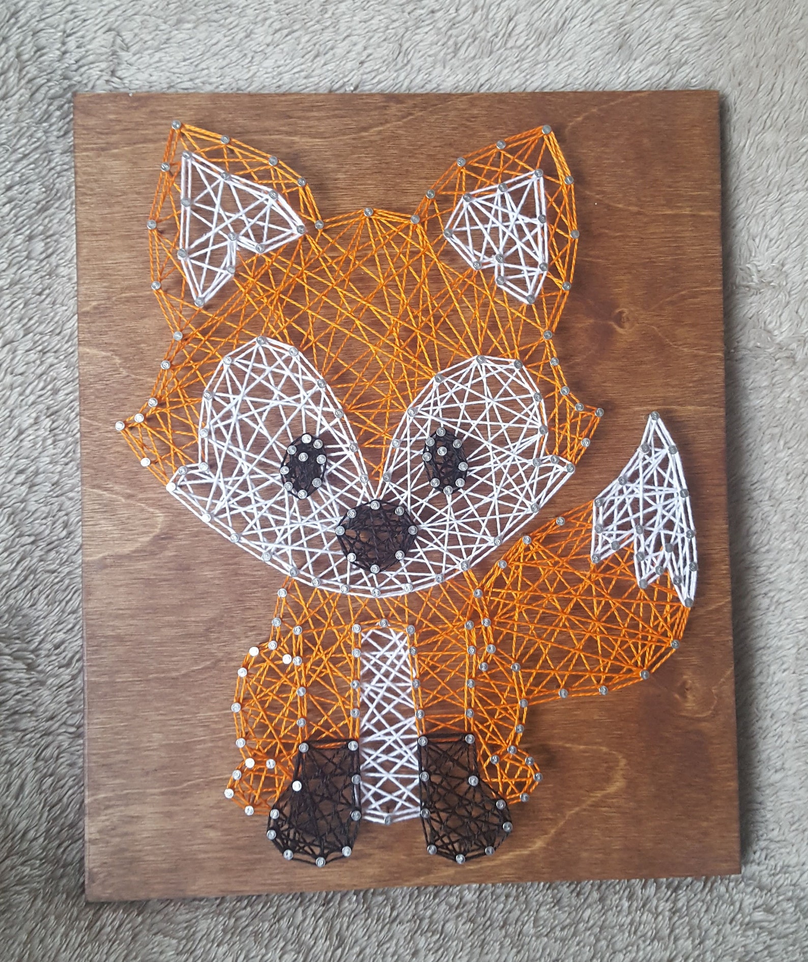 Fox String Art Woodland Nursery String Art Baby Decor - Etsy