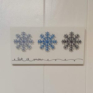 Snowflake Trio String Art, Let It Snow - Etsy