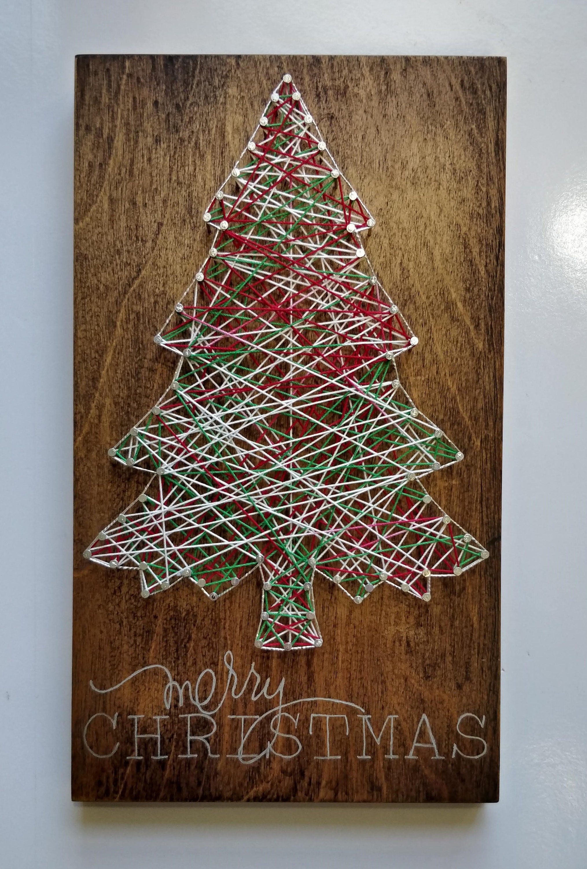Christmas Tree String Art, Merry Christmas - Etsy