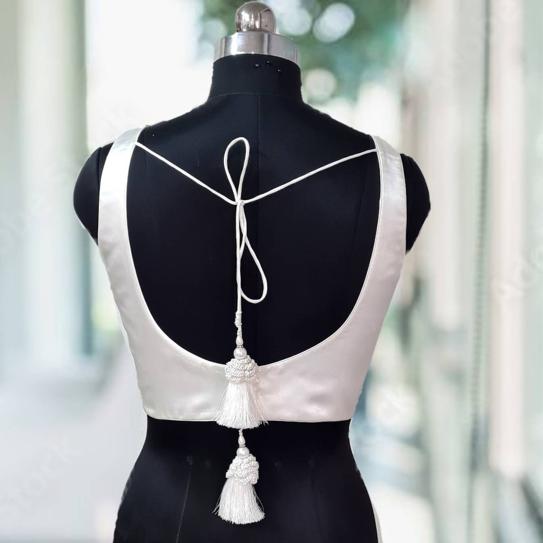 Ivory Satin Blouse With Sweetheart Neck - Etsy