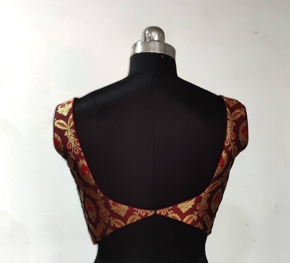 Custom Fit Brocade Sleeveless Blouse - Etsy