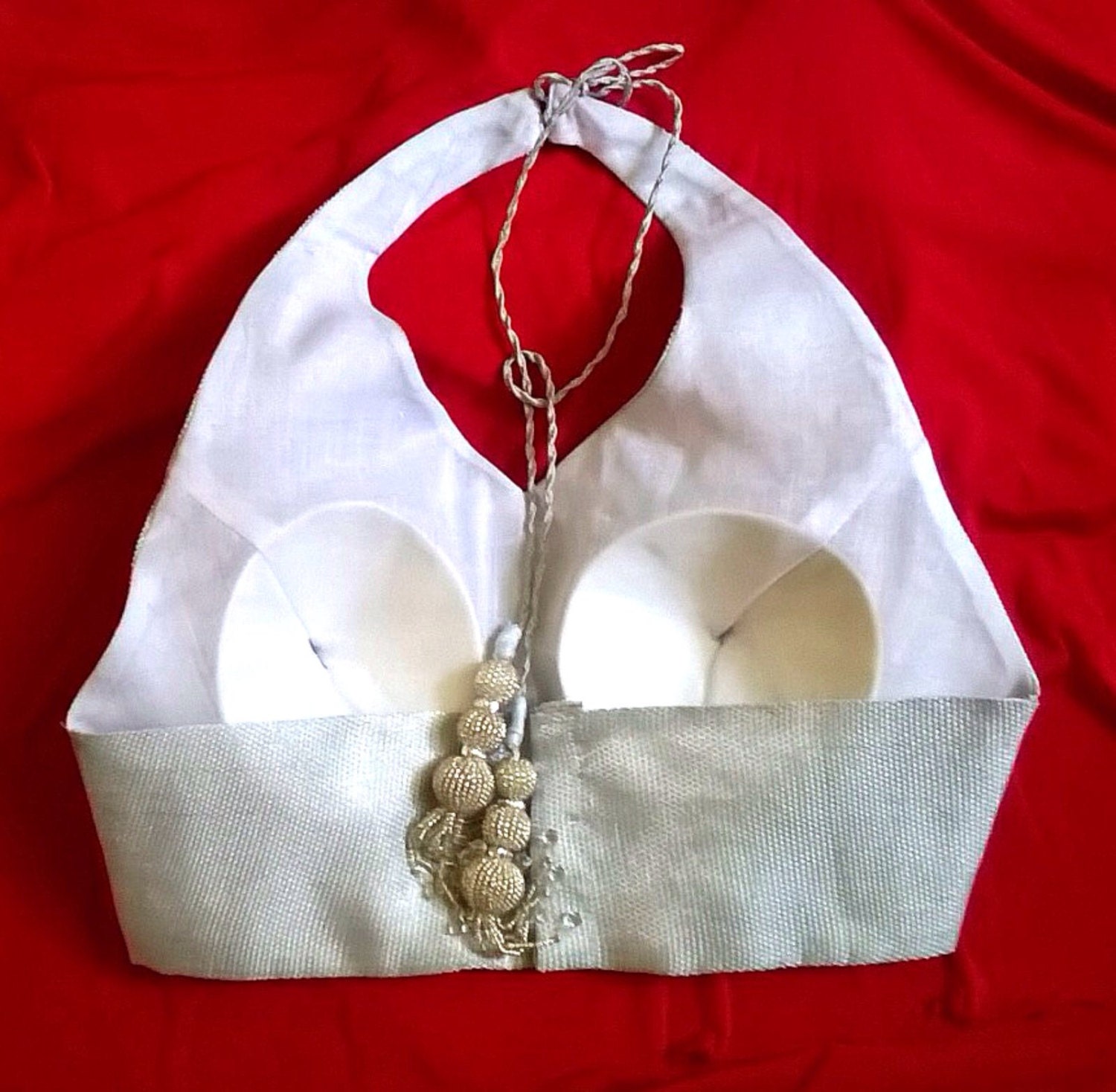 Custom Silver Halter Neck Choli Blouse | Made-to-measure Back Tie Crop ...