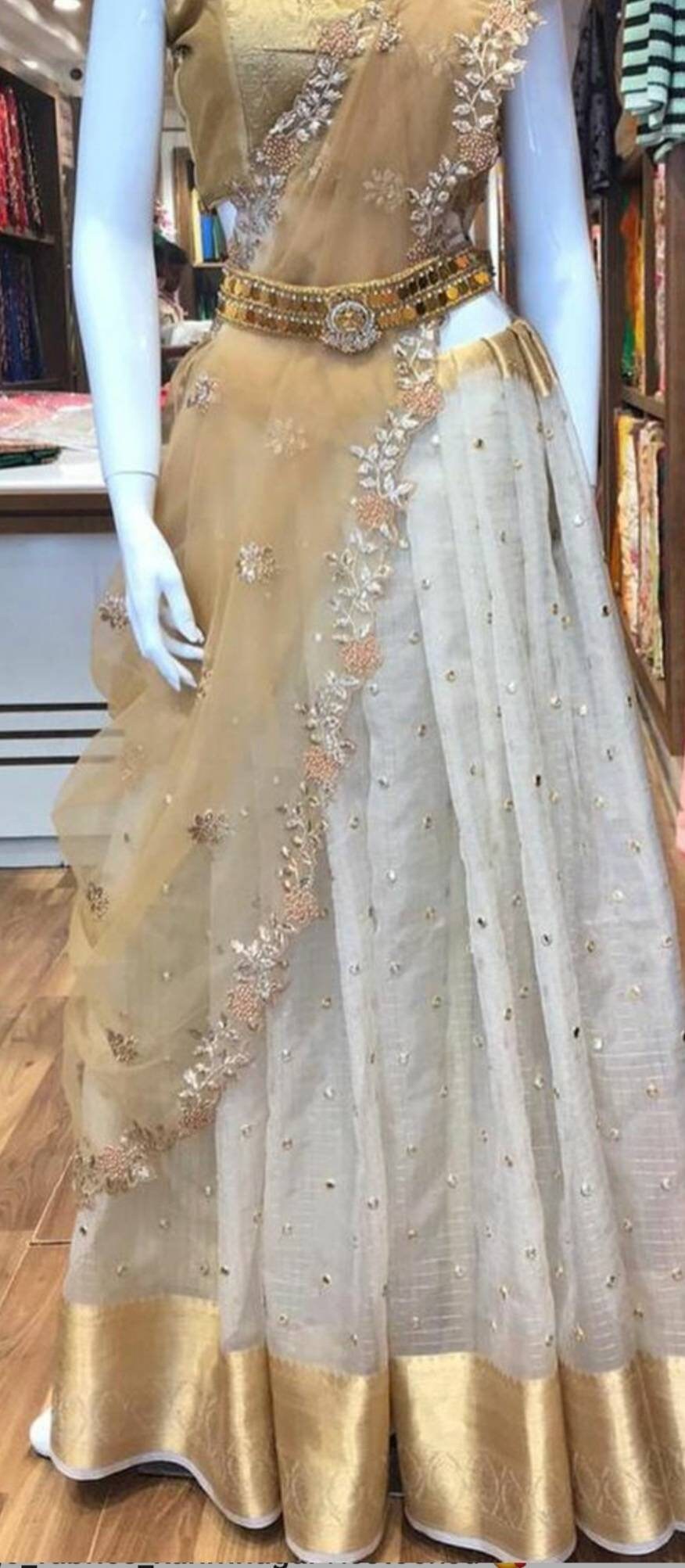 Ivory Cream lehenga choli in custom sizes | Etsy